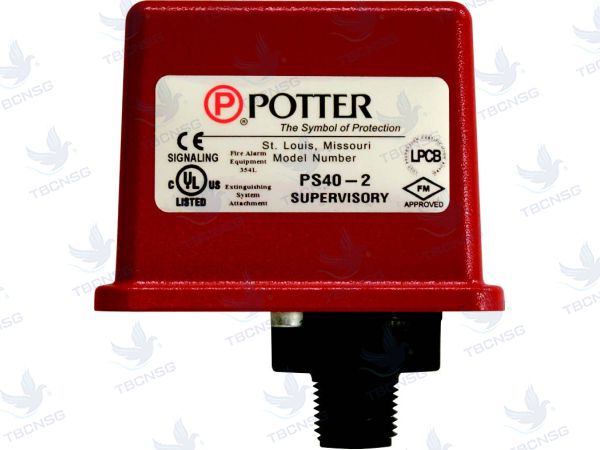 Công tắc áp suất Potter PS-40, 40 psi, PCCC, Van Khô